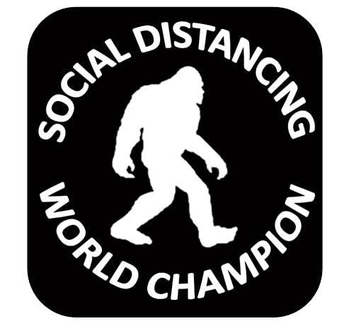Amazon.com: Bigfoot Social Distancing World Champion TP 1217 6" Decal ...