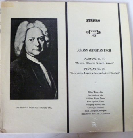 Bach, Helmuth Rilling, Bach Collegium, Stuttgart, Helen Watts, Eva ...