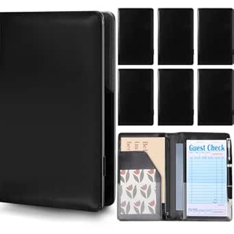 Amazon.com: Tenceur 8 Pcs Server Books for Waitress PU Leather Waiter ...