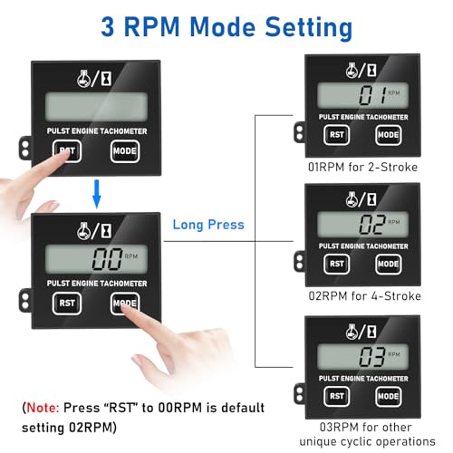 Snapklik.com : Small Engine Tachometer, Digital Tachometer Tach Gauge ...