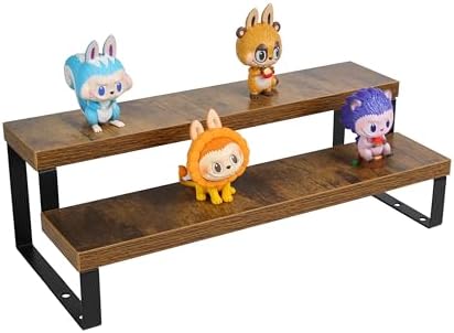 IHOMECOOKER 2 Tier Wood Display Stand, Tiered Countertop Display Shelf ...