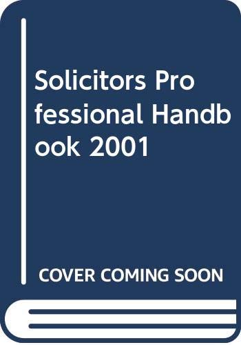 Solicitors Professional Handbook: 2001: unknown author: 9780414014244 ...