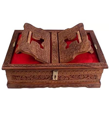 Buy ARTITIC Wooden Rehal Box Geeta Ramayan Bible Holy Books Stand ROSE ...