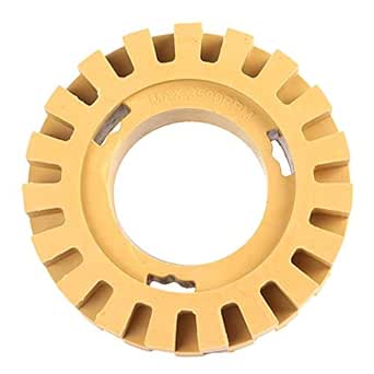 Rubber Eraser Wheel, 4” Heavy Duty Teeth Shape Graphics Removal Tool ...