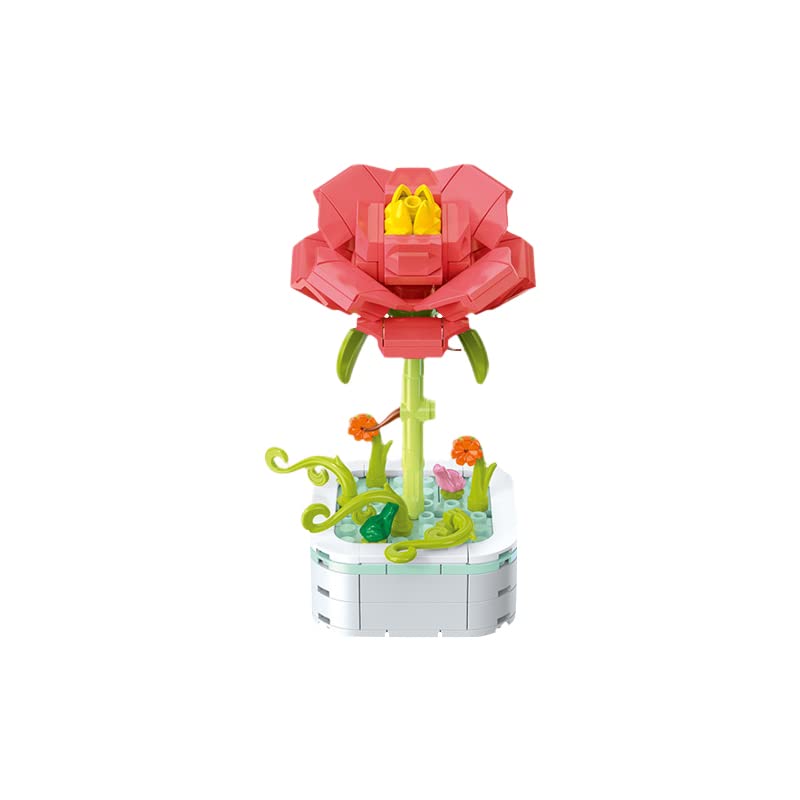 Amazon.com: Flower Bouquet Building Set with Base, Flower Building Set ...