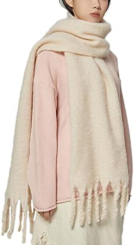 OUNIYA Large Chunky Scarf Oversized Fluffy Scarves Cashmere Feel ...