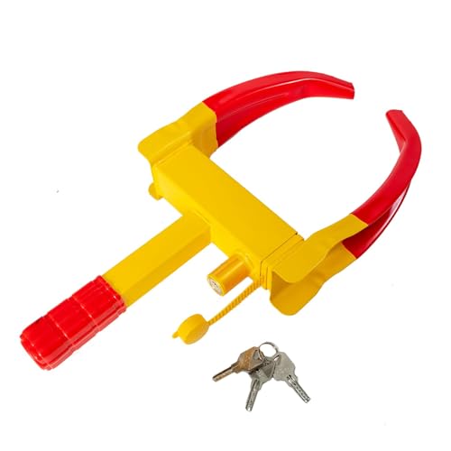 Snapklik.com : PUNMEW Tire Lock Universal Wheel Locks Red-Yellow Heavy ...