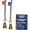 GROHE Pair of Adaptors for UK Fittings - 15mm Compression by 3/8 Inch ...