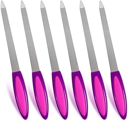 Amazon.com : Metal Nail File (6 Pcs), Fingernail Files for Natural ...