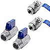 Amazon.com: Beduan 1/2" Mini Ball Valve, Stainless Steel Female x Male NPT Thread Shut-Off Valve ...
