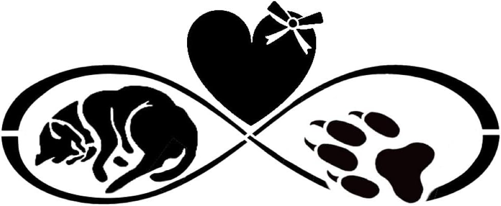 Amazon.com : Cat Infinity Symbol Stencil Cats Pet Stencils 6.5"w x 2.7 ...