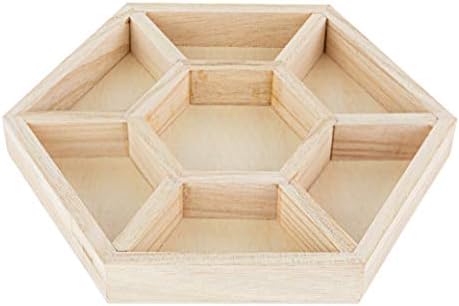 Amazon.com: Wooden Tray with 5 Sections – 2 Pack Square Tray Chip and ...