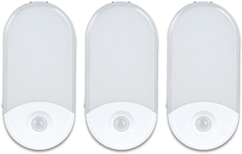 Camelion 3-Pack 4-in-1 Plug-in Power Failure Night Light,Motion and ...