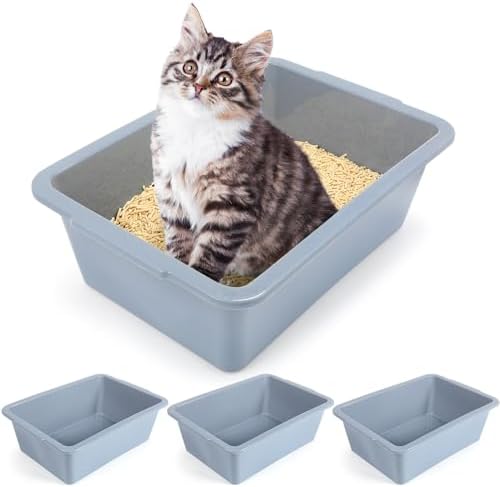 Amazon.com: Reallnaive 3 Pcs Small Kitten Litter Box Cat Litter Pan ...