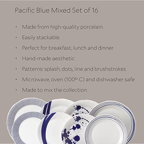 Snapklik.com : 1815 Pacific Mixed Patterns 16 Pc Dinnerware Set
