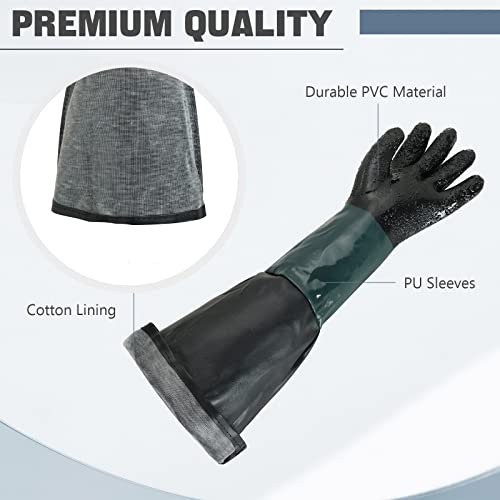 Snapklik.com : DASBET Rubber Sandblasting Gloves 23.6 Heavy Duty ...