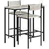 SoBuy Bar Set-1 Bar Table and 2 Stools, 3 Pieces Home Kitchen Breakfast ...
