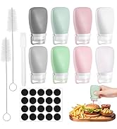 Amazon.com: Hoemwarm 8 Pcs Mini Container Squeeze Bottles with Flip Top ...
