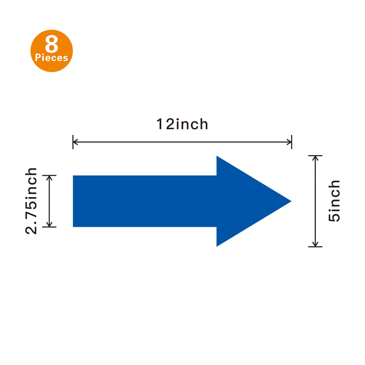 Snapklik.com : Beiyier Large Removable Arrow Sticker, 8 Pcs 12" Vinyl ...