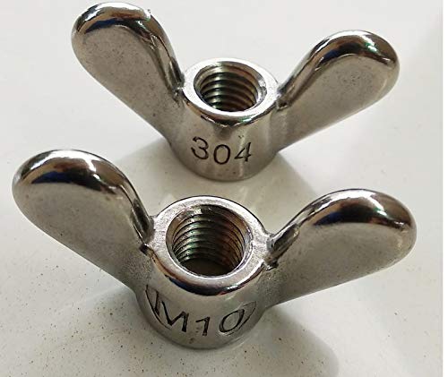 MEC SS304 M10 2Pcs Butterfly Wingnut Fasteners Heavy Model for Extra ...