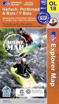 Harlech, Porthmadog & Y Bala OS Explorer Active Map OL18: Amazon.co.uk ...