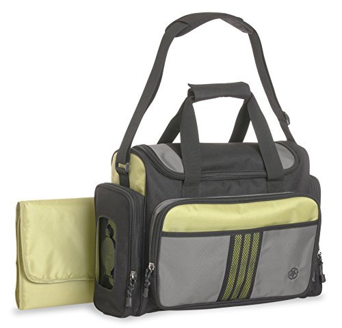 Amazon.com: Jeep Perfect Pockets Sport Duffle Diaper Bag, Black/Green ...