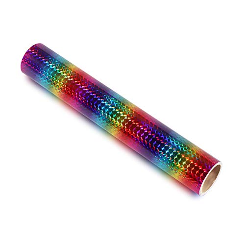 TECKWRAP Glossy Holographic Rainbow Chrome Vinyl 1ft x 5ft, Rainbow ...