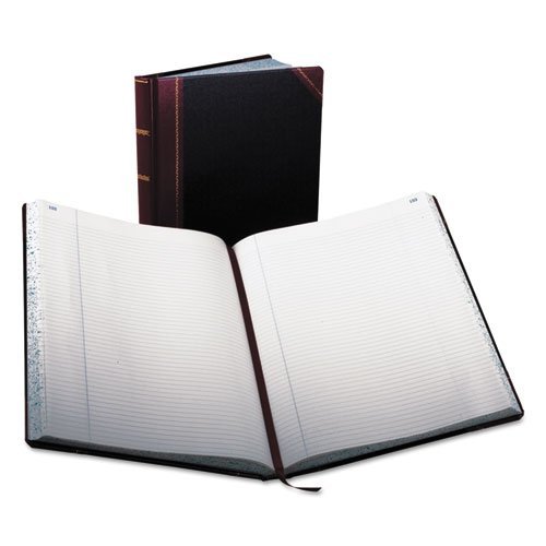 Record Ruled Book, Black Cover, 300 Pages, 10 7/8 x 14 1/8 [Office ...