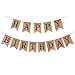 Amazon.com: Burlap Happy Birthday Banner Rustic Birthday Party Bunting ...