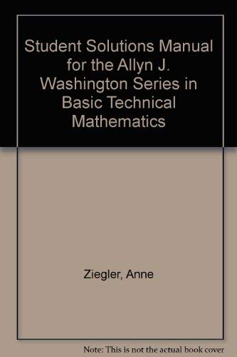 Amazon.com: Student Solutions Manual for the Allyn J. Washington Series ...