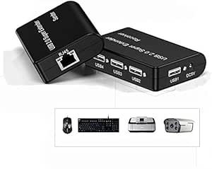 USB 2.0 Extender Over Cat5e/6 RJ45 LAN UTP Booster POC Signal Amplifier ...
