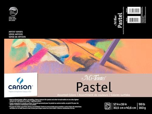 Amazon.com: Canson Mi-Teintes Velvet Drawing Paper Pad, Cream White ...