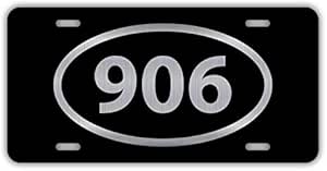 Amazon.com: Decals, Home Décor, & More 906 Area Code Etched Aluminum ...