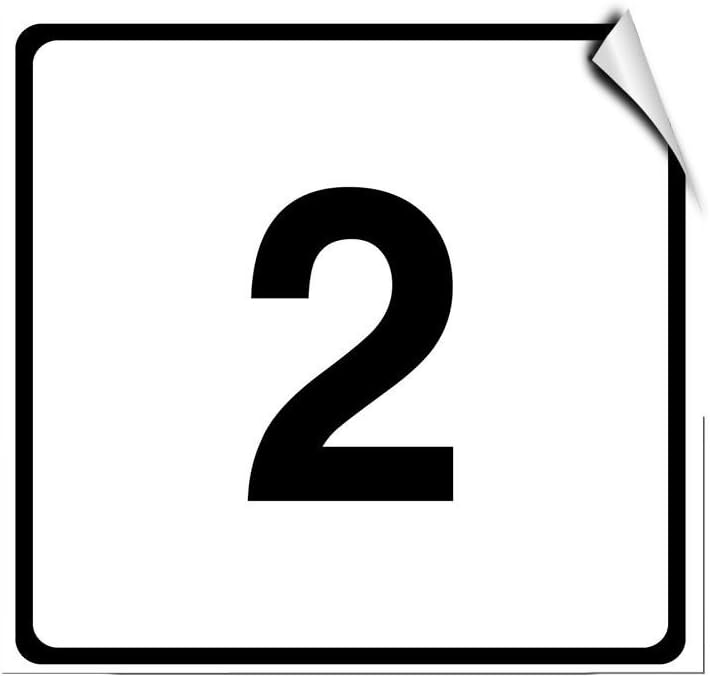 Amazon.com : Number 2 Business Large Letter & Number LABEL DECAL ...