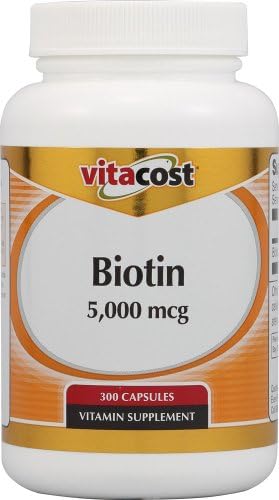 Amazon.com: Vitacost Biotin - 5000 mcg - 300 Capsules : Health & Household