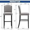 Amazon.com: DAGONHIL 29 Inch Bar Stools Set of 2 Modern Upholstered ...
