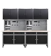 Amazon.com: JZD Metal Wall Mount Tool Storage Lockable Garage Cabinet ...