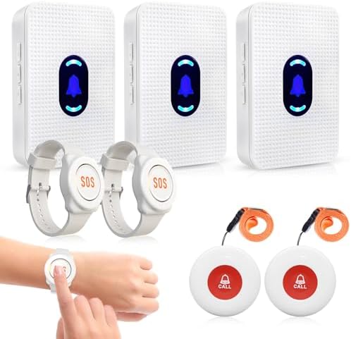 Amazon.com: CallToU Wireless Caregiver Pager Call Button 500+Feet Nurse ...