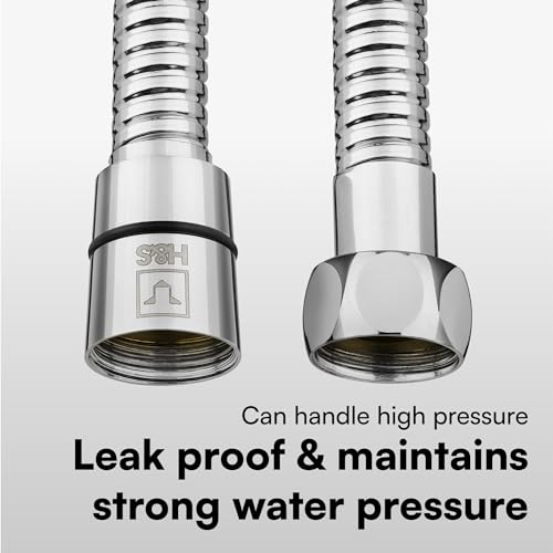 H&S Stainless Steel Shower Hose with 2 Washers – 1.5m (59) – Extra Long ...