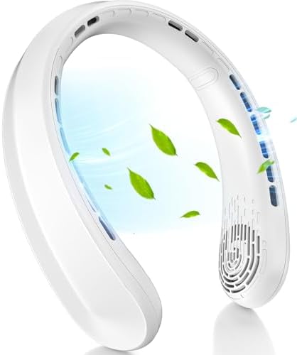 Neck Fan, Portable Fan around Neck, 5200mAh Battery Operated Wearable ...