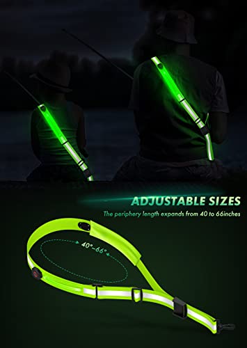 Fokia Kunbio LED Reflective Belt Sash for Walking at Night, Night ...
