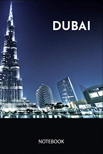 Amazon.com: Dubai Skyline Journal Notebook Souvenir Diary 6x9 inch 100 ...