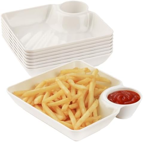 Amazon.com | Maxcheck 20 Pcs Chip and Dip Serving Platter Set Divided ...