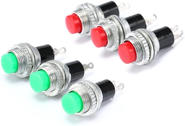 Gajrup Momentary Self- Reset Mini Momentary Pushbutton Switch Red and ...