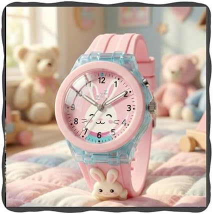 Lionmati Rabbit Analogue Watch for Kids Girls | Light Watch for Girls ...