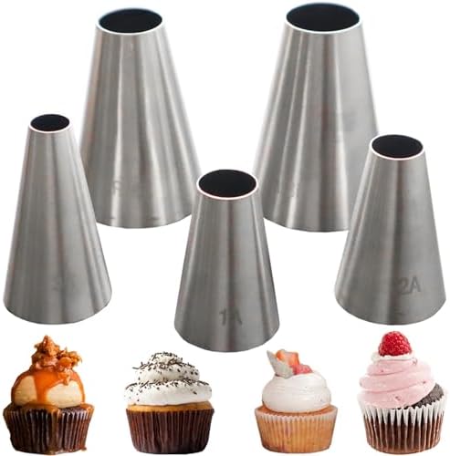 Amazon.com: Dimeho 13 Pcs Round Hole Piping Tips Set Stainless Cake Frosting Nozzles Russian ...
