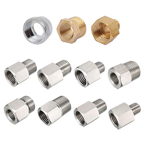 M20X1.5 NPT Male x M20X1.5 Female Reducing Hose Connector Reducer ...