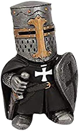 Amazon.com: Garden Statue Decoration Funny Knight Dwarf Guard Armor ...