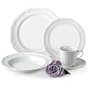 Amazon.com | Mikasa Antique White 40-Piece Dinnerware Set, Service for ...