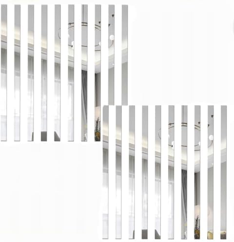 Amazon.com: 15 Pcs Mirror Wall Stickers, Self-Adhesive Acrylic Mirror ...